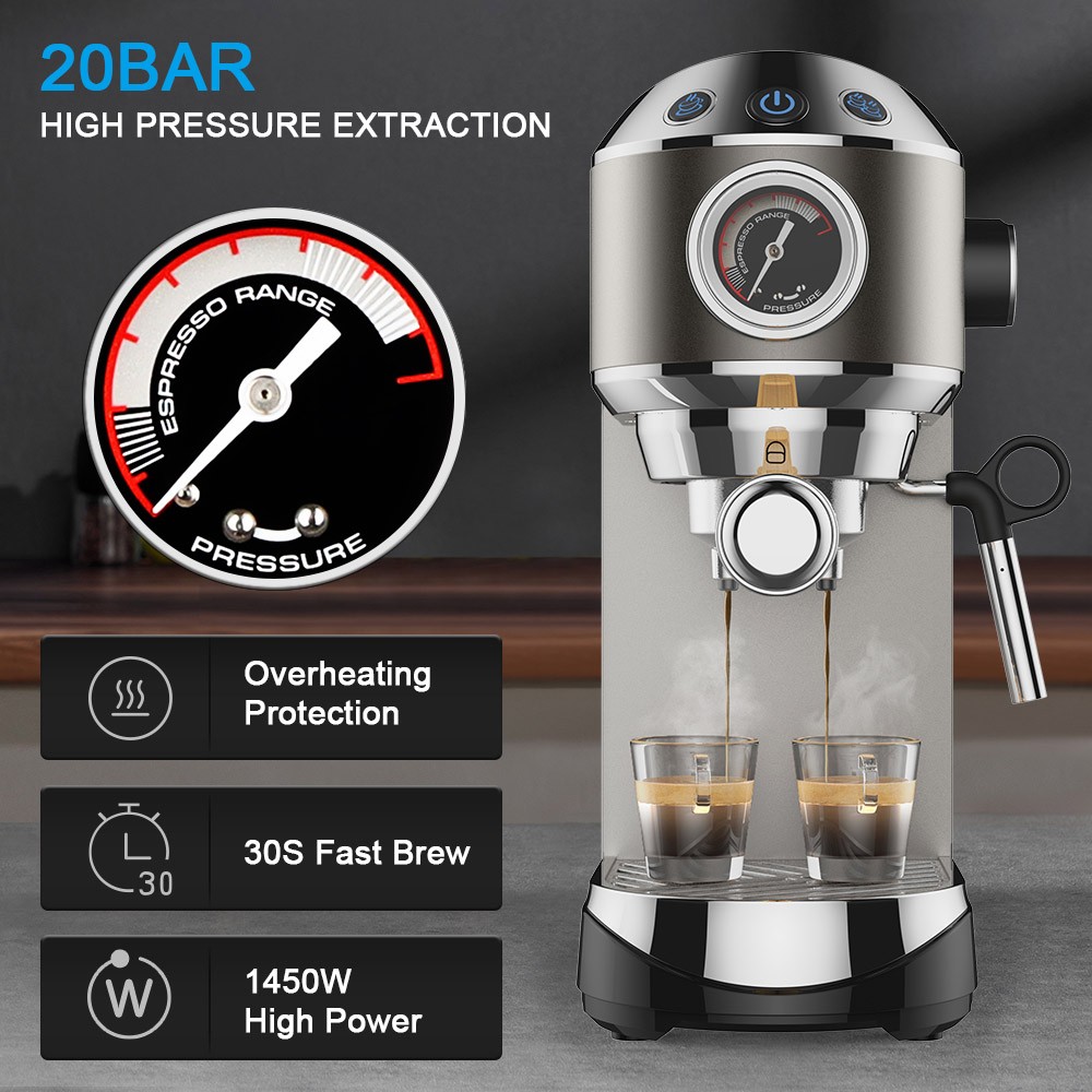 BioloMix CM7008 Semi-Automatic Espresso Coffee Maker
