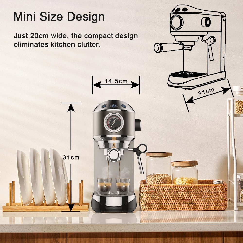 BioloMix CM7008 Semi-Automatic Espresso Coffee Maker