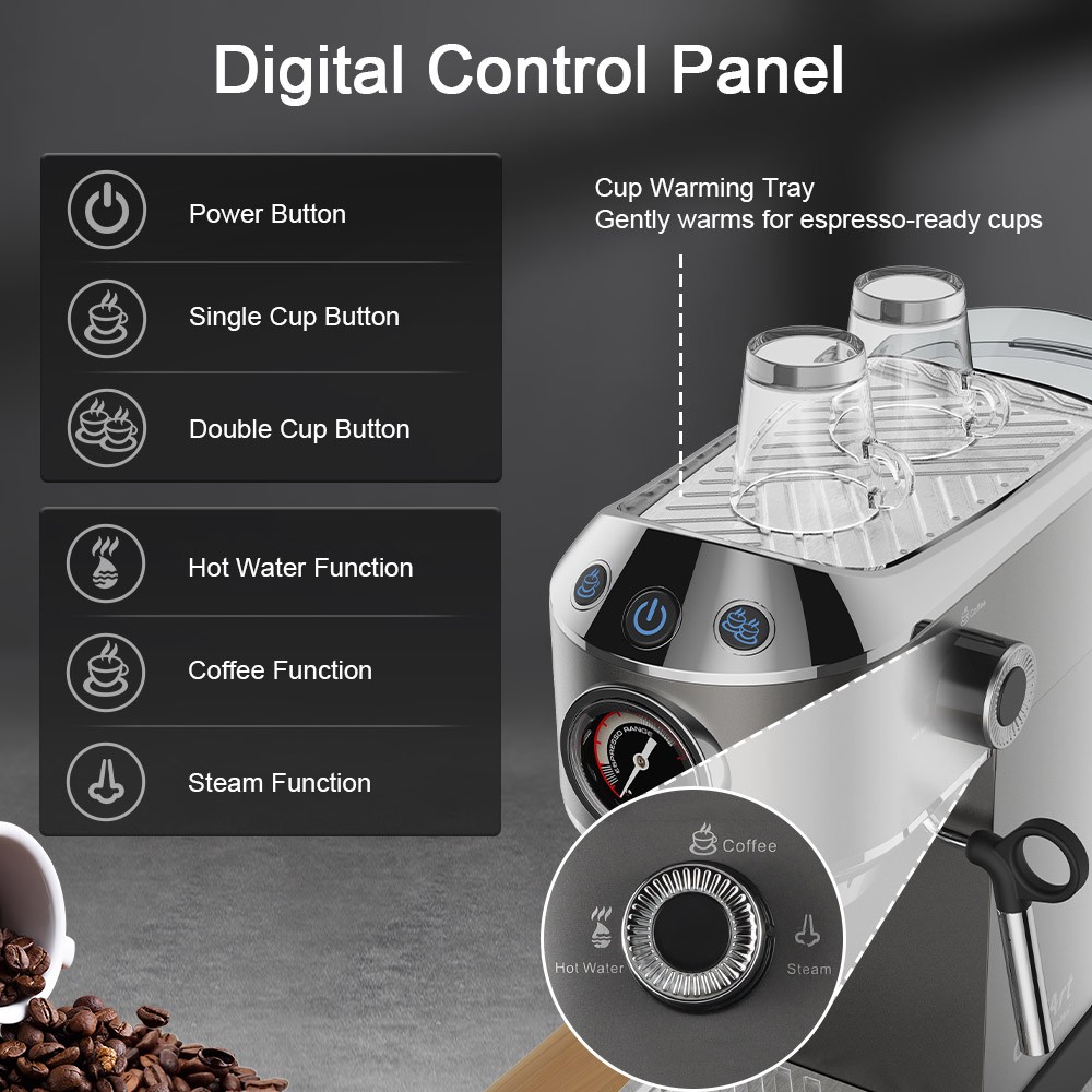 BioloMix CM7008 Semi-Automatic Espresso Coffee Maker