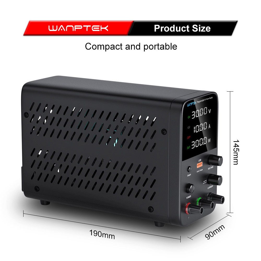 WANPTEK WPS3010 Programmable Regulated DC Power Supply Black UK Plug