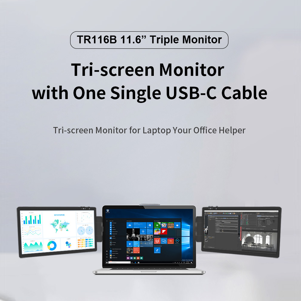 TR116B 11.6" LCD IPS Monitor Dual Screen 1920x1080 Resolution