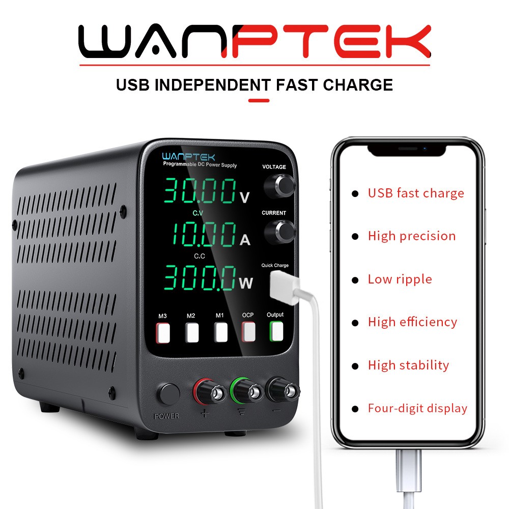 WANPTEK APS3010H Programmable Regulated DC Power Supply UK Plug