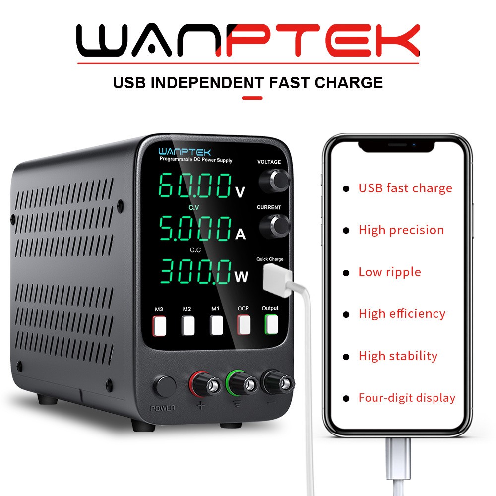 WANPTEK APS605H Programmable Regulated DC Power Supply EU Plug
