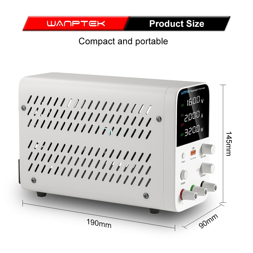 WANPTEK WPS1602 Regulated DC Power Supply White EU Plug