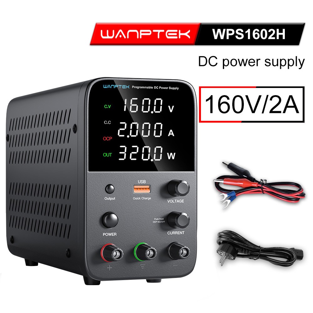 WANPTEK WPS1602 Regulated DC Power Supply Black EU Plug