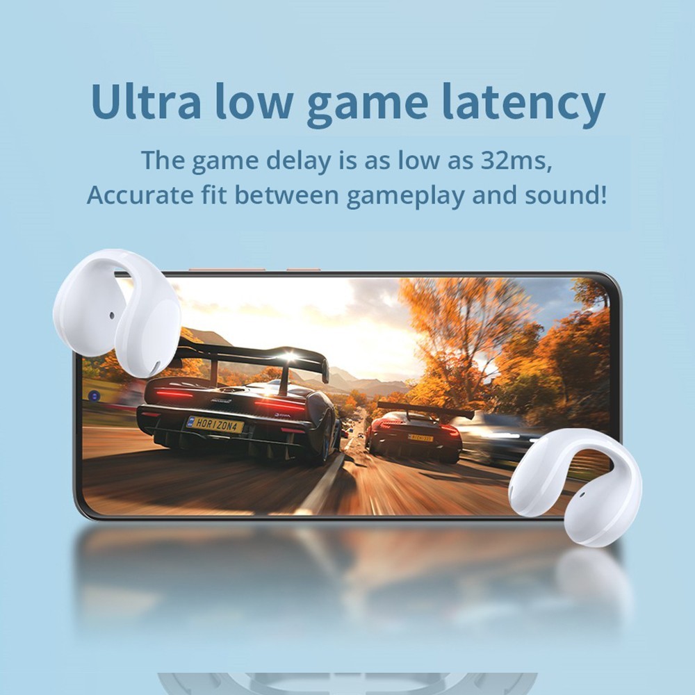 Coowoo Air Pro 6 Bluetooth Clip-on Open Ear Headphones White