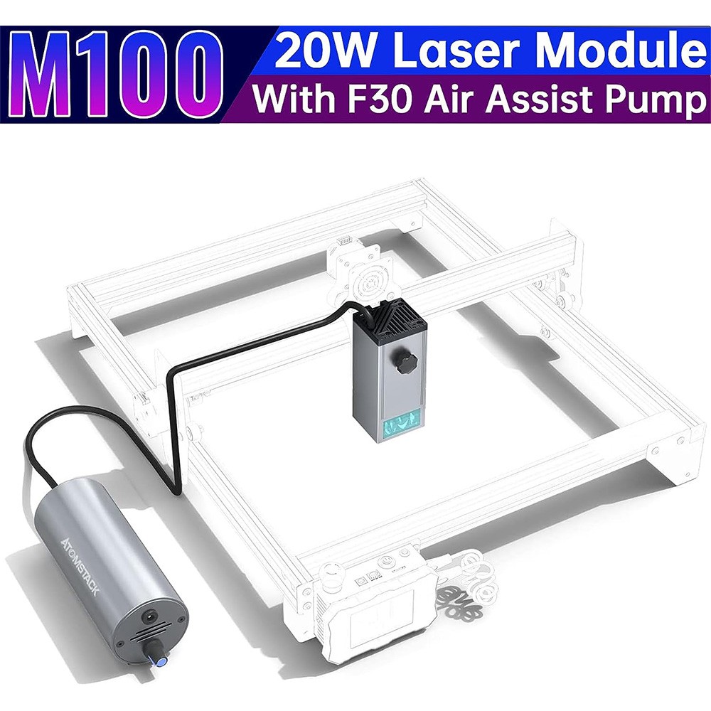 ATOMSTACK M100 20W Laser Module with F30 Air Assist Pump