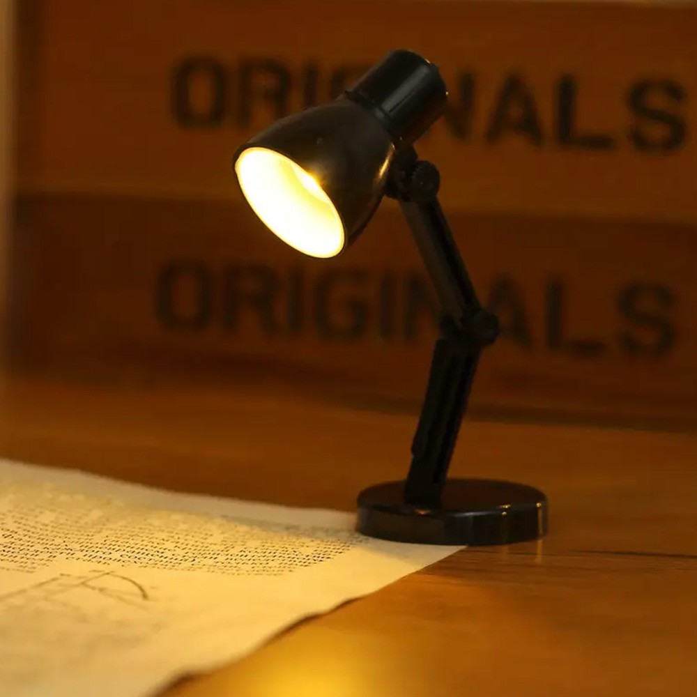 Portable Mini Reading Book Light with Clip Black