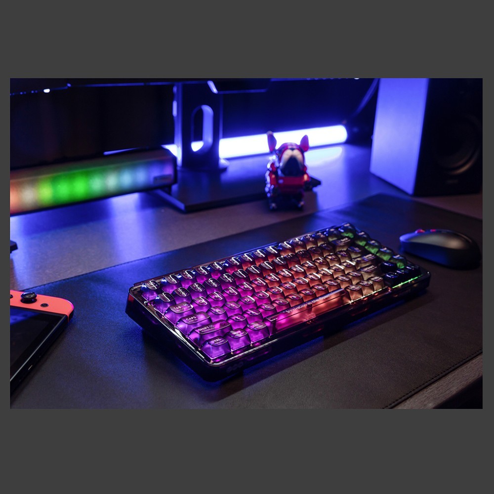 MIIIW BlackIO 83 Kailh Jellyfish Switch Mechanical Keyboard Silver