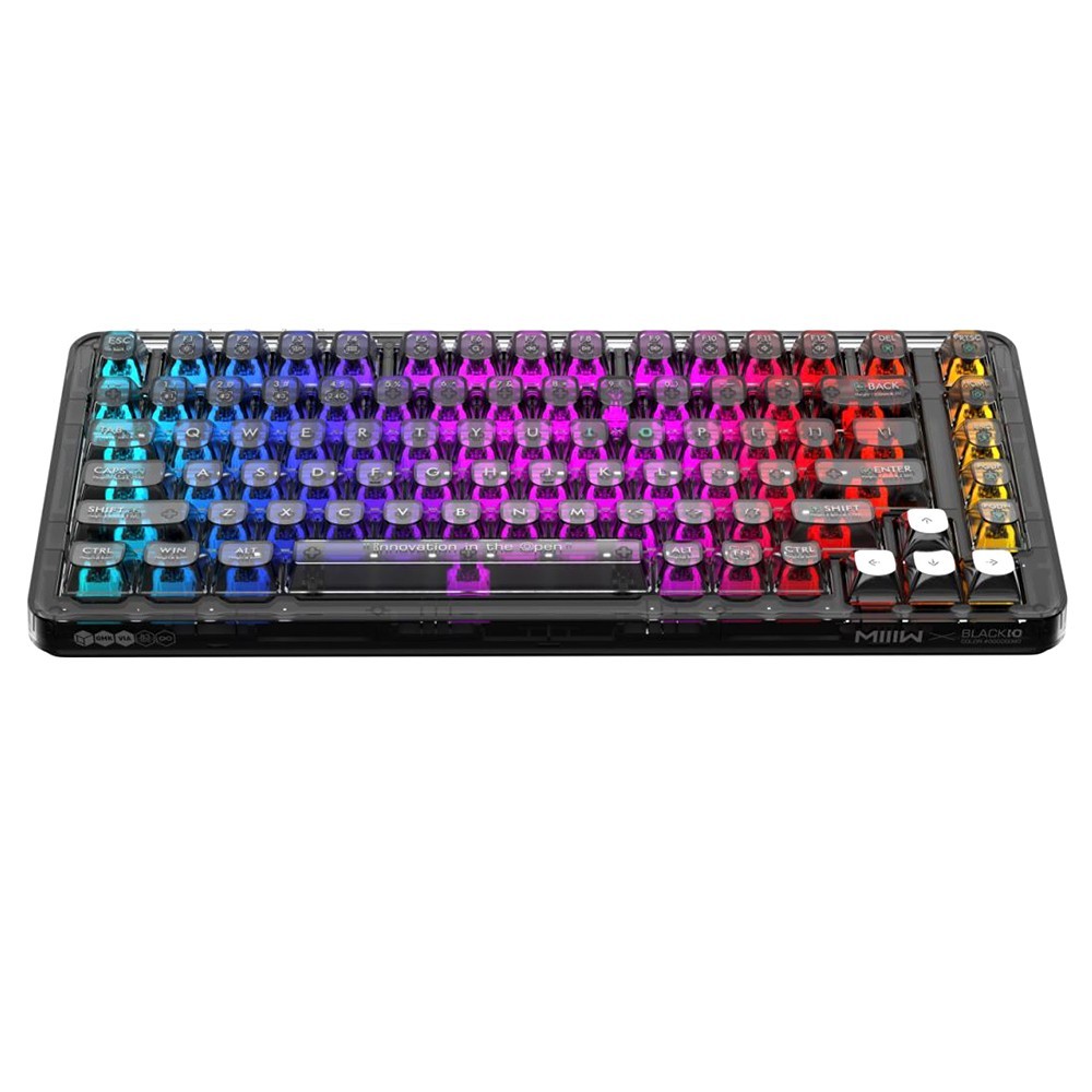 MIIIW BlackIO 83 Kailh Jellyfish Switch Mechanical Keyboard Silver