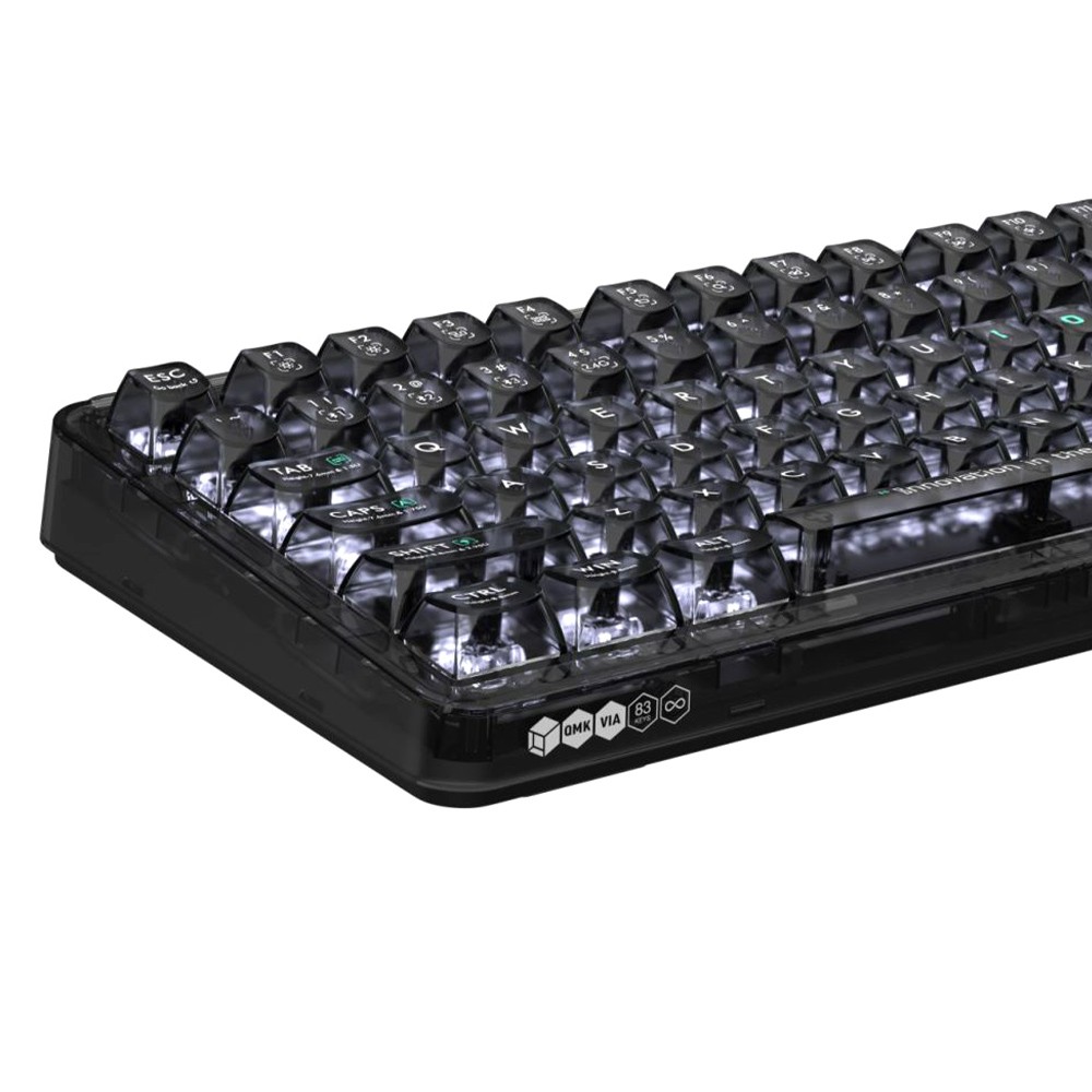 MIIIW BlackIO 83 Kailh Jellyfish Switch Mechanical Keyboard Silver