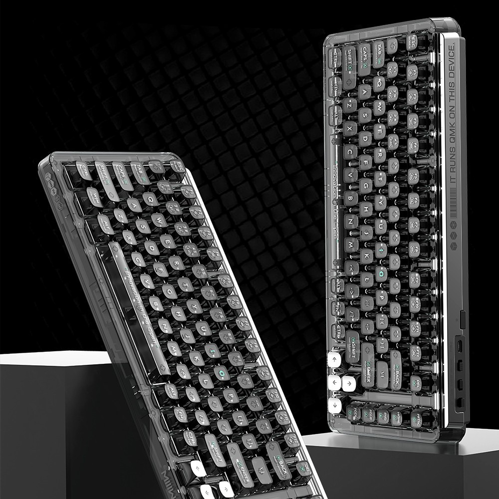 MIIIW BlackIO 83 Kailh Jellyfish Switch Mechanical Keyboard Silver