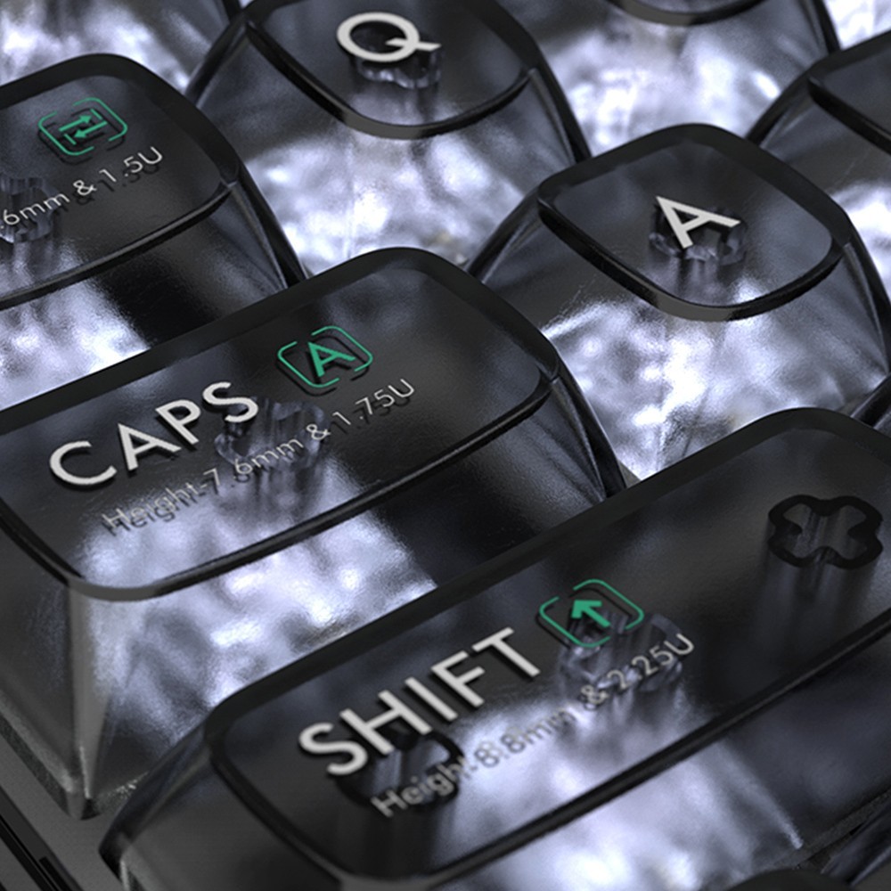 MIIIW BlackIO 83 Kailh Jellyfish Switch Mechanical Keyboard Silver