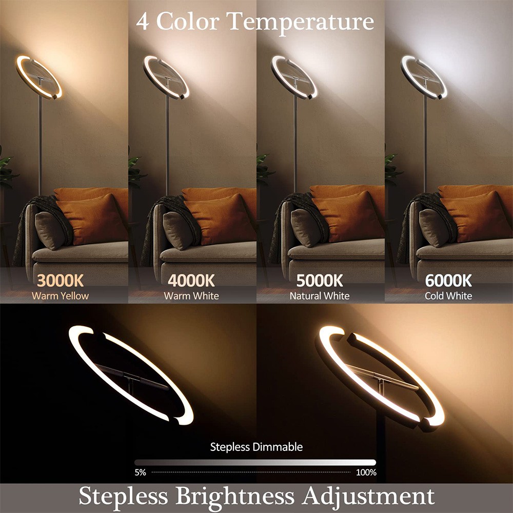 FIMEI split floor lamp with Reading Light for Home