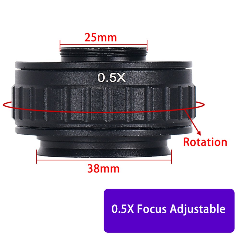 HAYEAR 0.5X C-Mount Lens Adapter Microscope Camera Connector