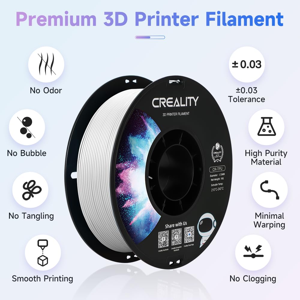 Creality CR-TPU Filament 1.75mm 1KG White