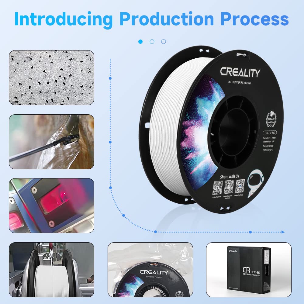 Creality CR-PETG 1.75mm 3D Printing Filament 1KG White