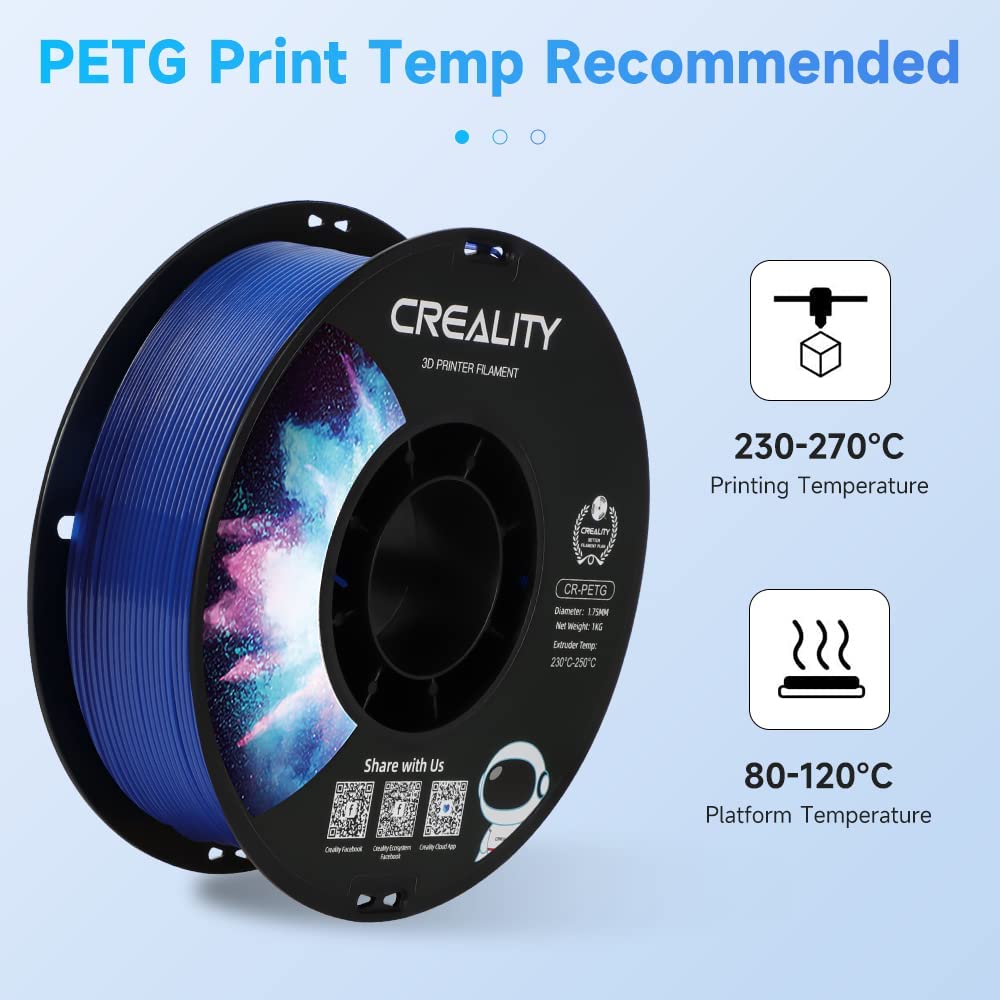 Creality CR-PETG 1.75mm 3D Printing Filament 1KG Blue