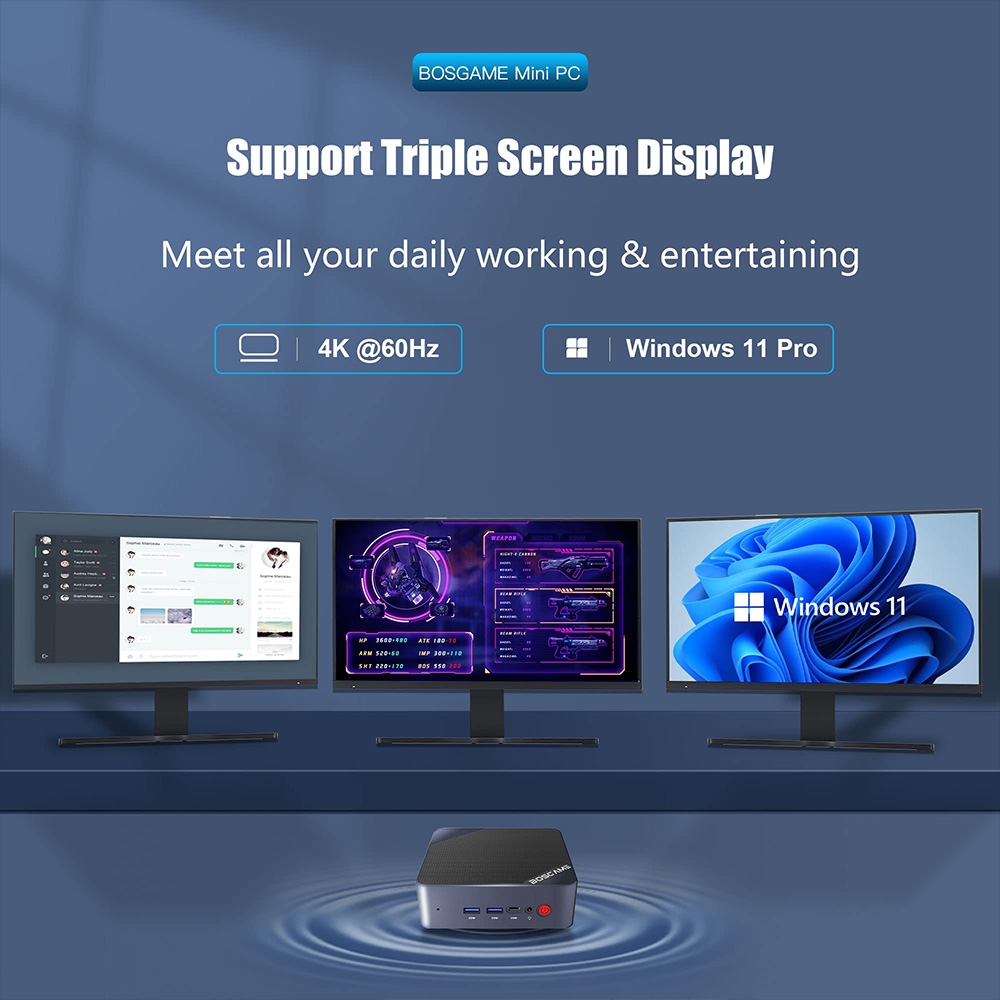 BOSGAME B95 Mini PC Intel 12th