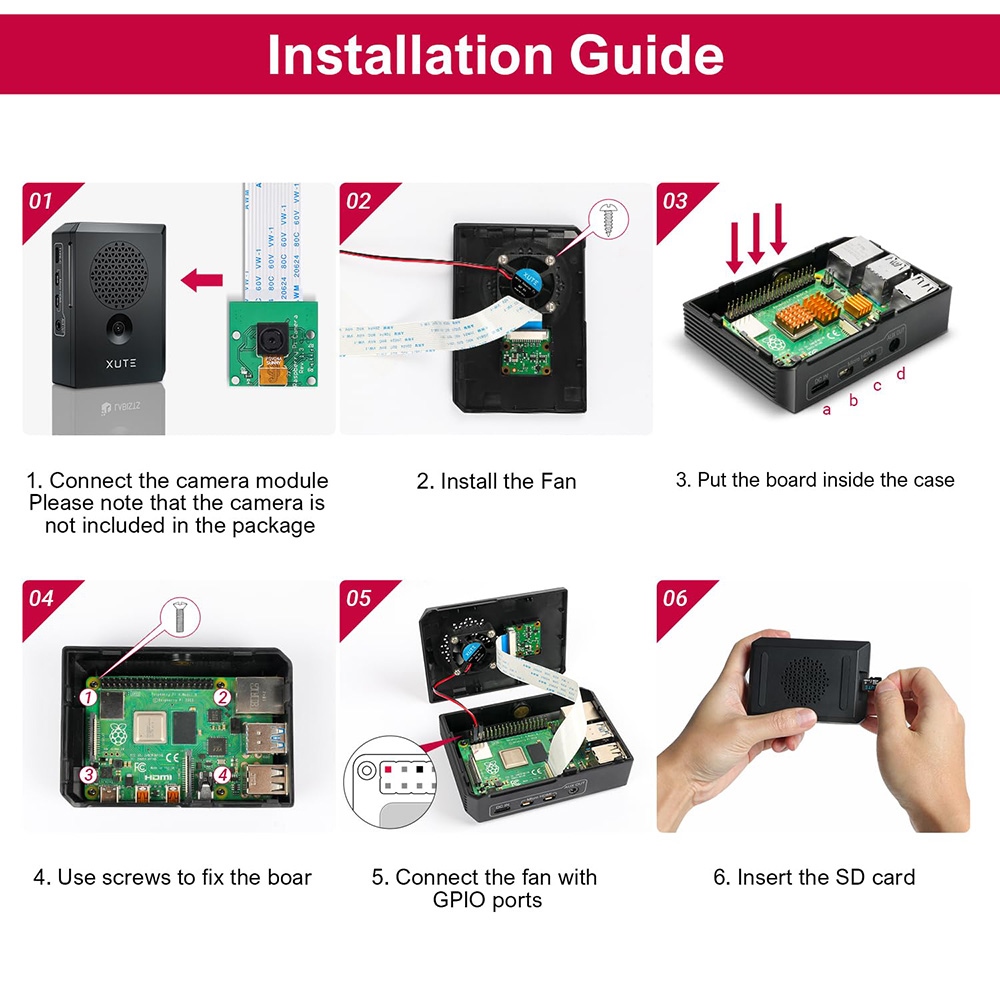 Raspberry Pi 4 Model B 4GB RAM Starter Kit with 128GB Micro SD Card
