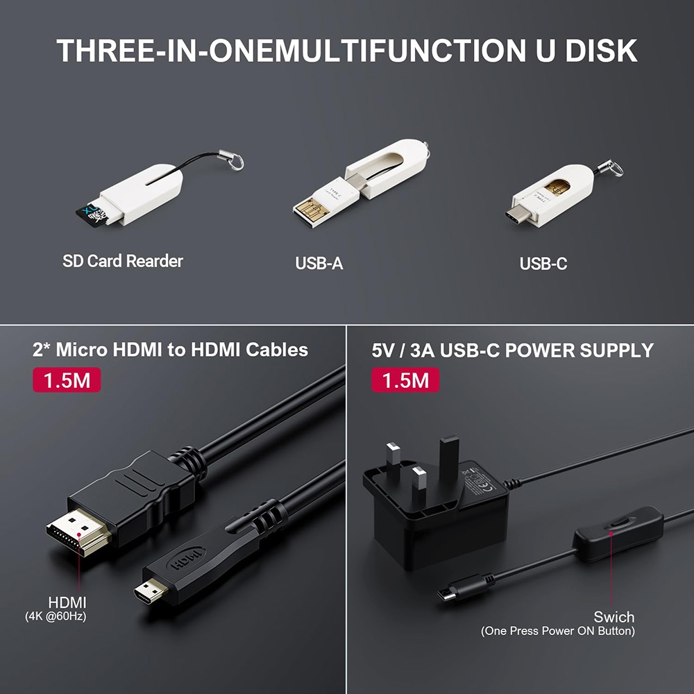 Raspberry Pi 4 Model B 4GB RAM Starter Kit with 128GB Micro SD Card