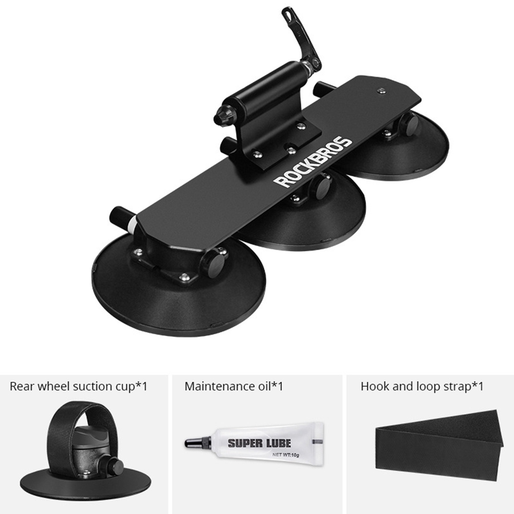 ROCKBROS Suction Cup Bike Rack for Car Roof Top - Black