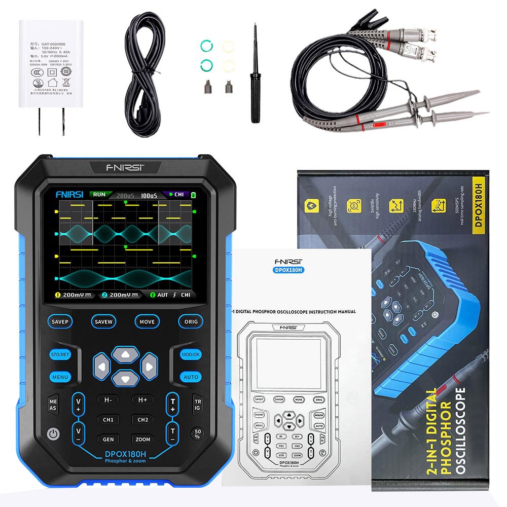 FNIRSI DPOX180H Digital Phosphor Oscilloscope US Plug