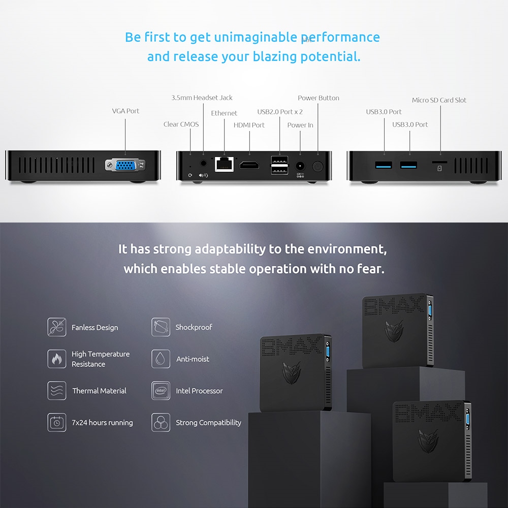BMAX B1 Pro 8+128G Mini PC