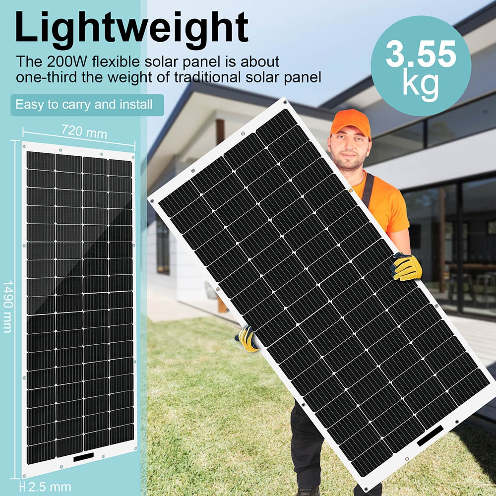 LANPWR 800W Balcony Power Plant with 4 x 200W Flexible Solar Panels