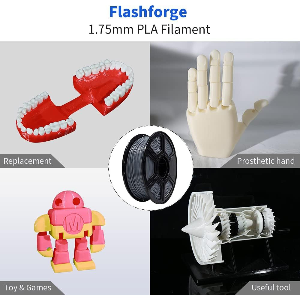 Flashforge 1.75mm PLA 3D Printing Filament 1kg Red | Poland