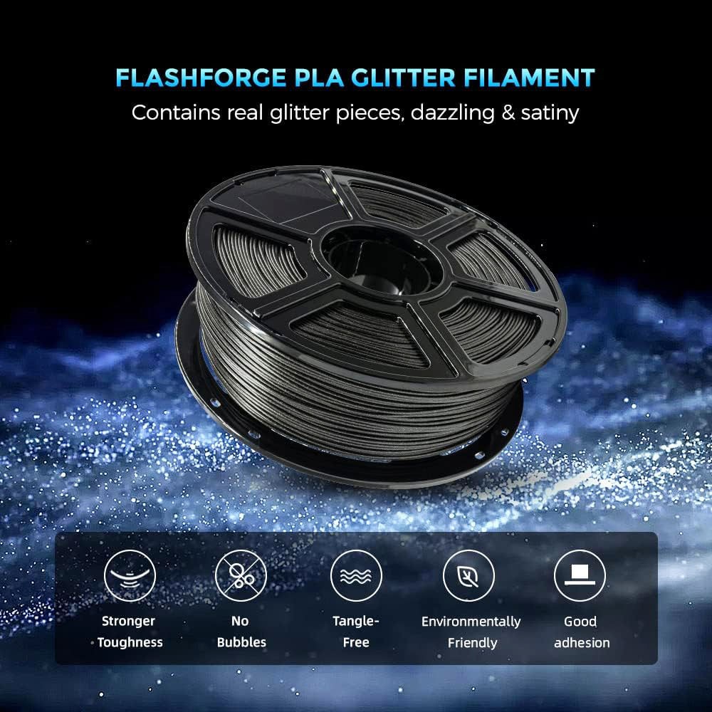 Flashforge Galaxy PLA 3D Printing Filament 1kg Galaxy Black | Poland