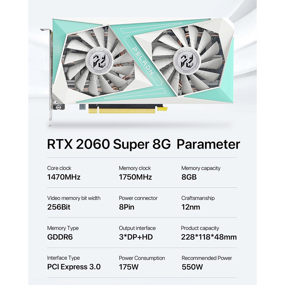 PELADN RTX2060 SUPER 8GB Gaming Graphics Card