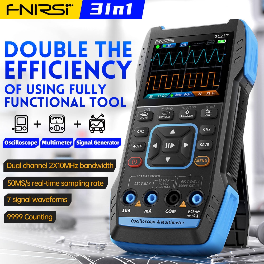 FNIRSI 2C23T 3 in 1 Digital Oscilloscope + P6100 Probe