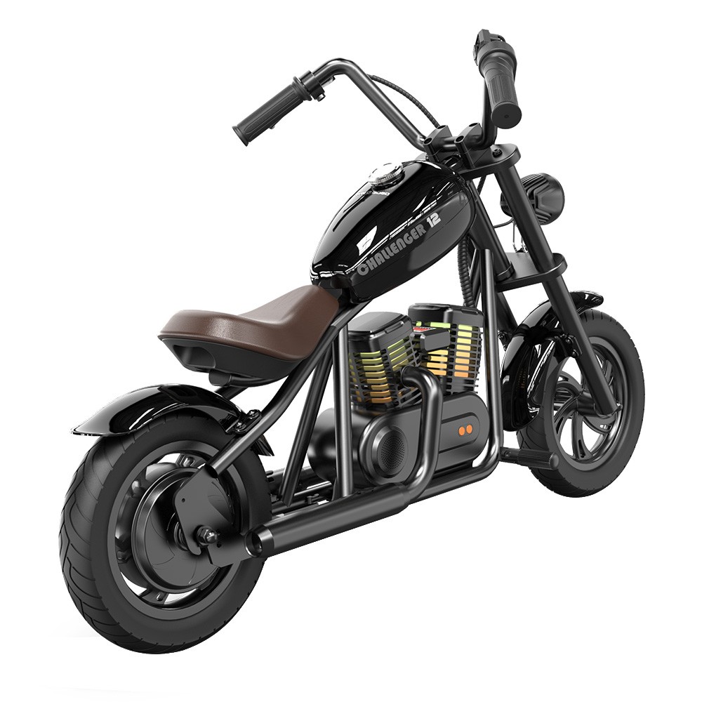 HYPER GOGO Challenger 12 Plus Electric Motorcycle for Kids Black
