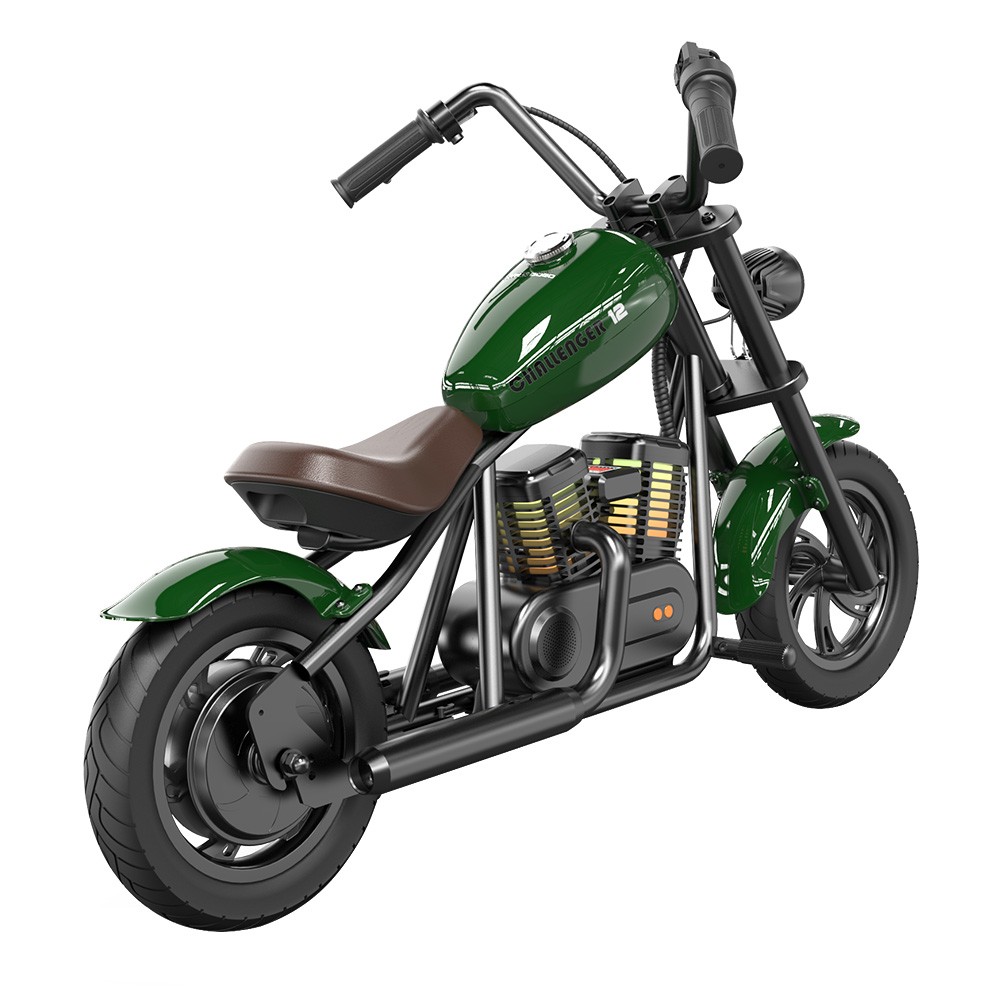 HYPER GOGO Challenger 12 Plus Electric Motorcycle for Kids Green
