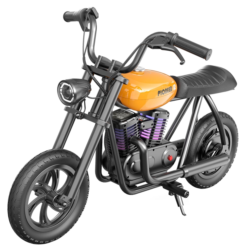 HYPER GOGO Pioneer 12 Plus Electric Motorcycle for Kids - Orange