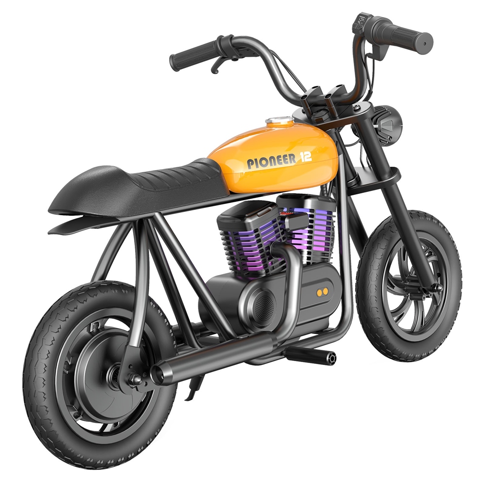HYPER GOGO Pioneer 12 Plus Electric Motorcycle for Kids - Orange