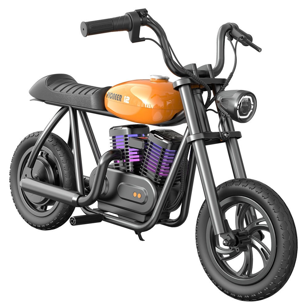 HYPER GOGO Pioneer 12 Plus Electric Motorcycle for Kids - Orange