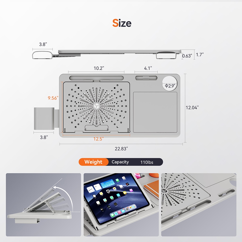 NEWTRAL LAPD Detachable Workstation Desktop Grey | Europe