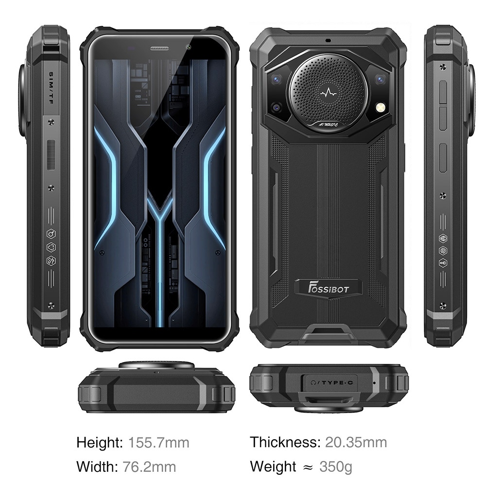 FOSSiBOT F101P Rugged Smartphone Black