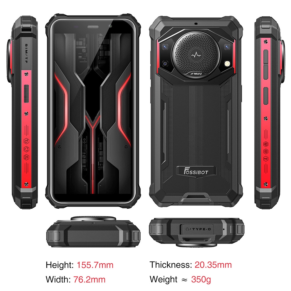 FOSSiBOT F101P Rugged Smartphone Red | Europe