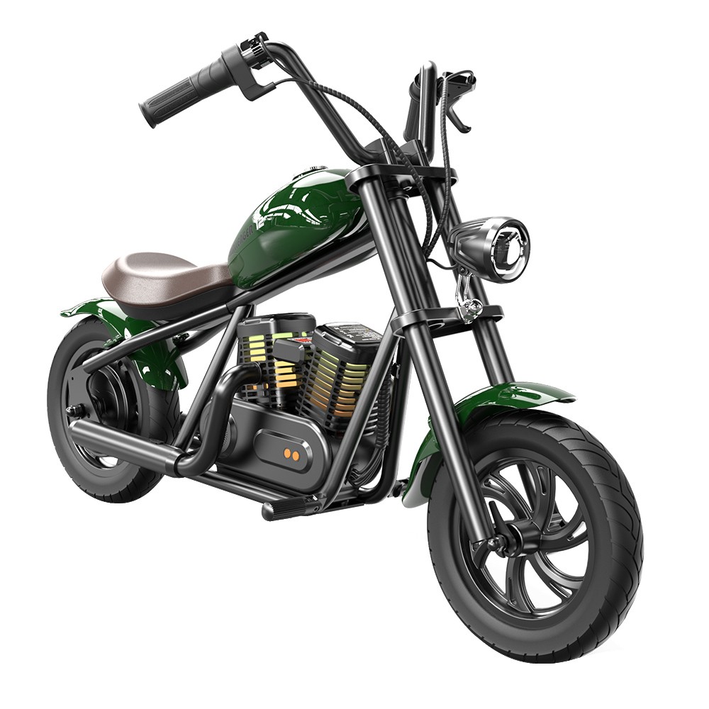 HYPER GOGO Challenger 12 Plus Electric Motorcycle for Kids Green