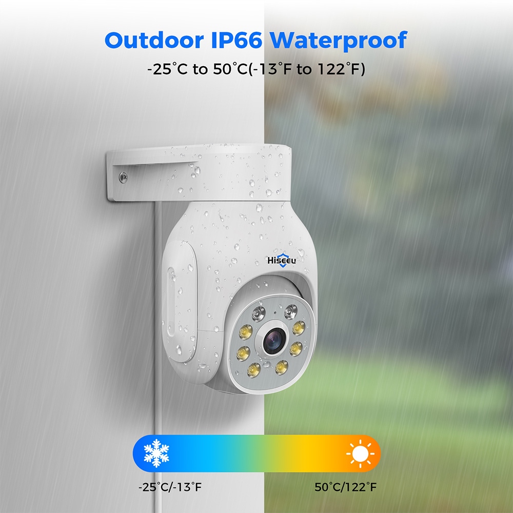 Hiseeu 5MP Wireless PTZ Security Camera System