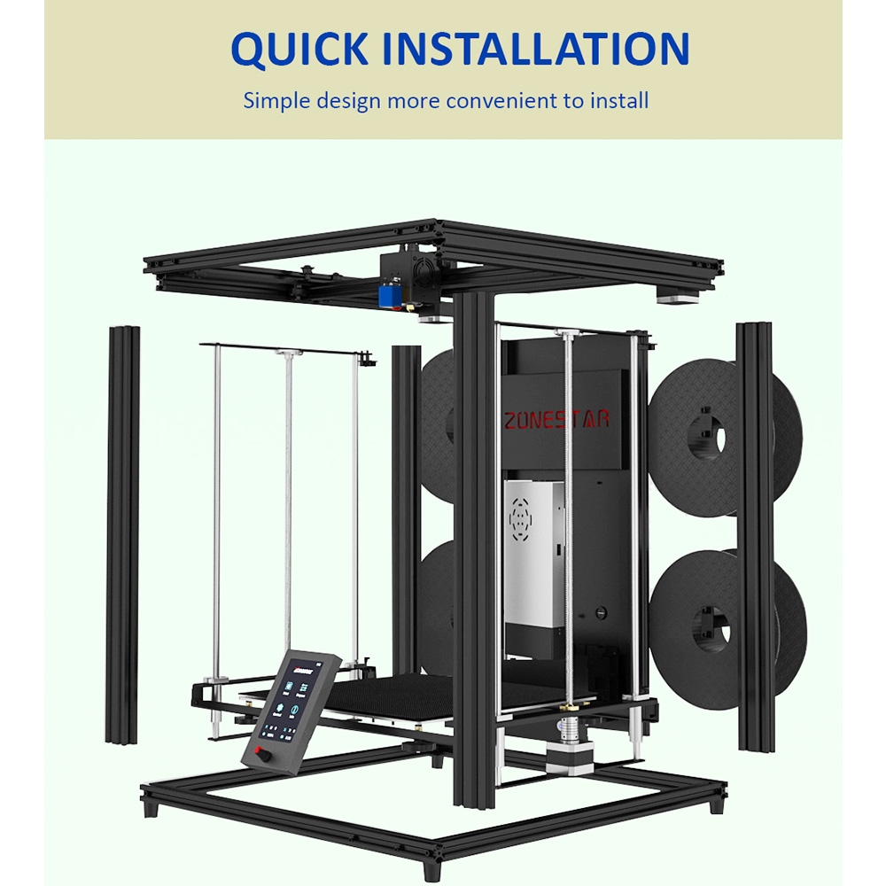 Zonestar Z9V5MK6 4 Extruders 3D Printer
