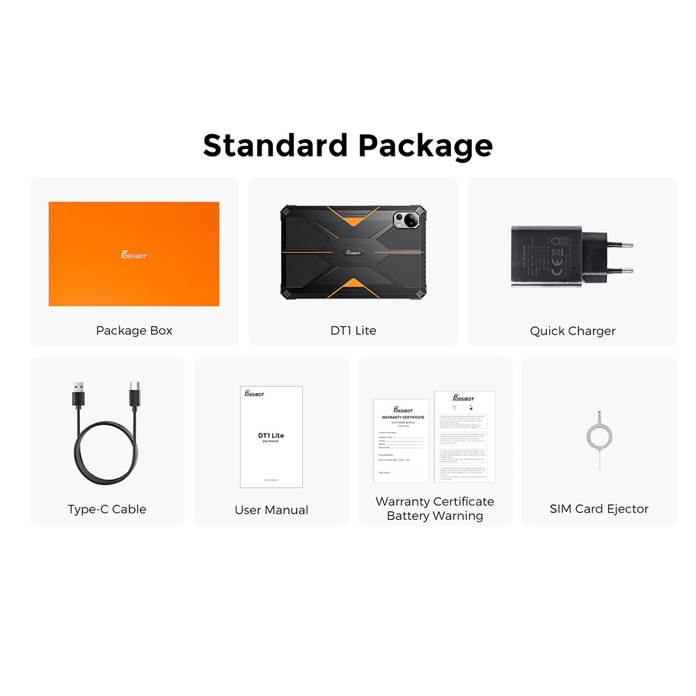 FOSSiBOT DT1 Lite Rugged Tablet - Black