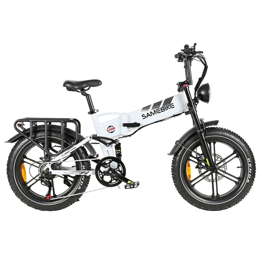 SAMEBIKE RS-A02 Electric Bike 20in 1200W Motor 48V 17AH 45km/h - White