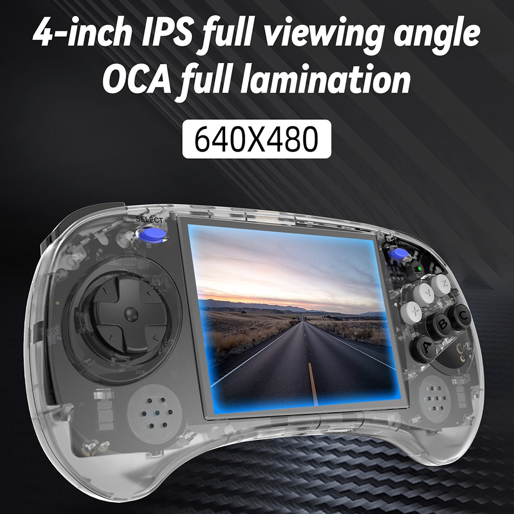 ANBERNIC RG ARC-S Game Console with 256GB TF Card - Transparent Black