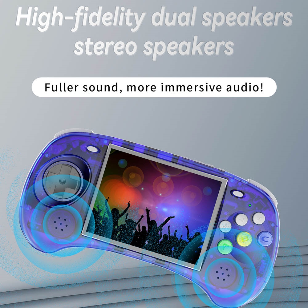 ANBERNIC RG ARC-S Game Console - Transparent Blue