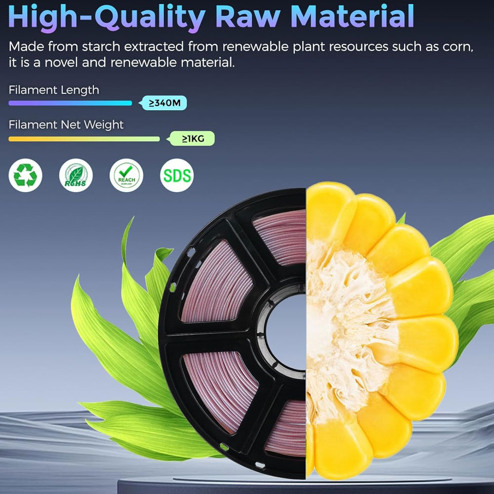 Flashforge Multicolor PLA 3D Printing Filament 1kg Crystal Pink | Poland