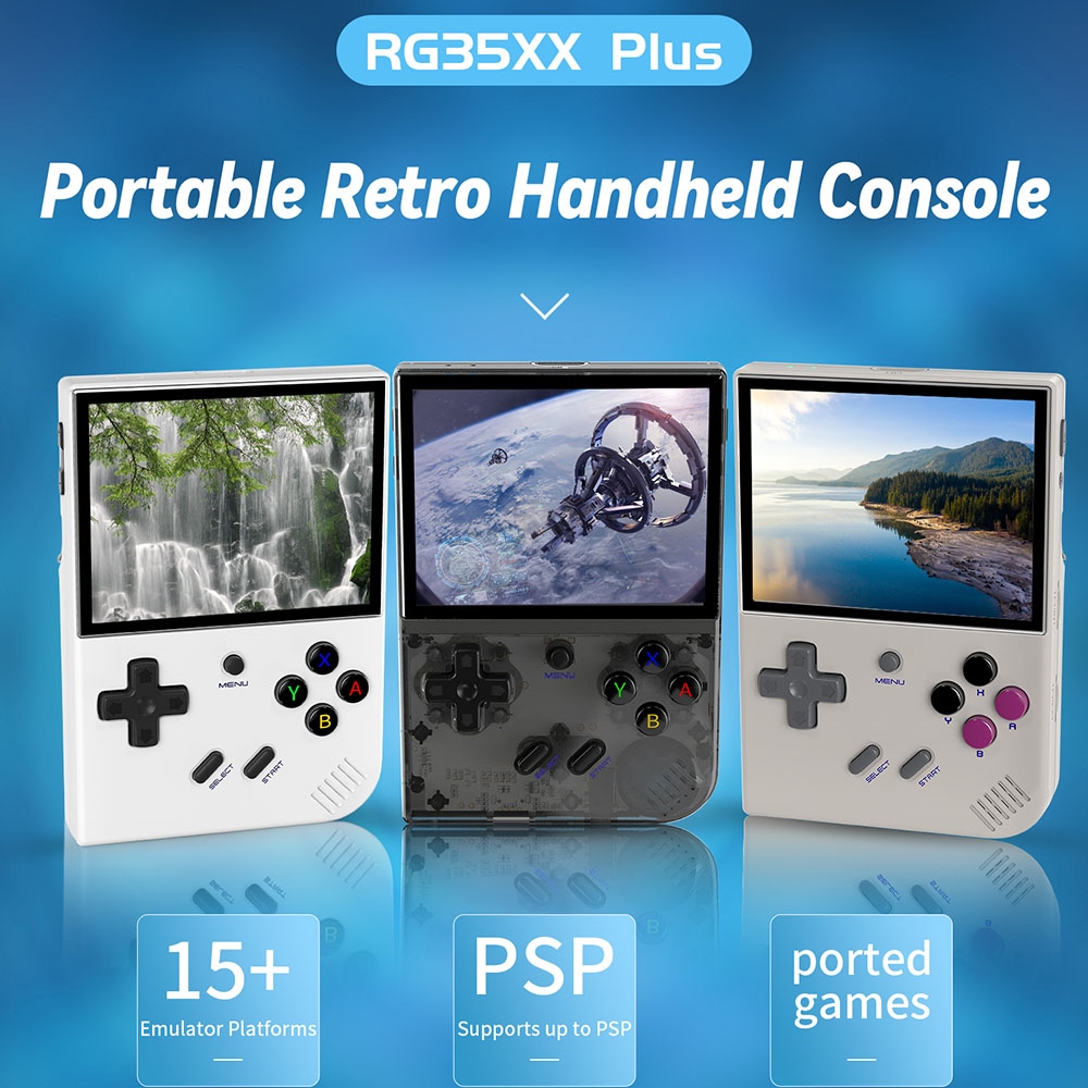 ANBERNIC RG35XX Plus Game Console 128GB - White